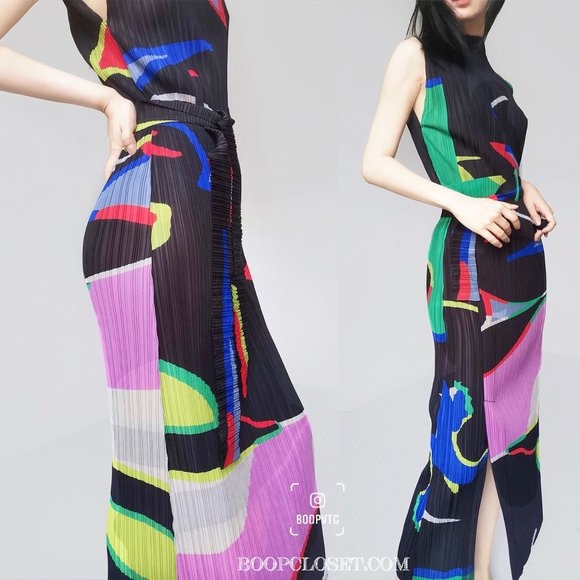 Issey Miyake | Dresses | Issey Miyake Pleats Please Maxi Dress Purple ...